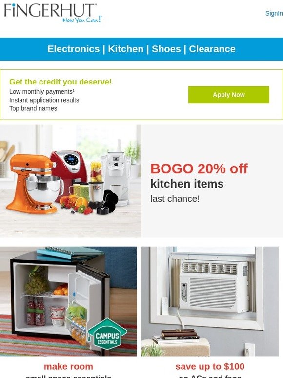 Fingerhut: Fingerhut: ENDING TONIGHT – Kitchen items BOGO 20% off! | Milled