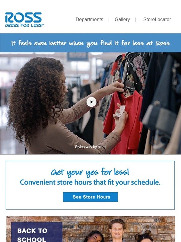 Ross: Back to school style savings! | Milled