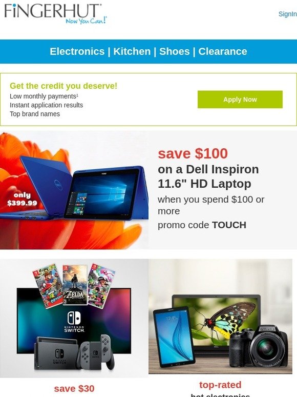 Fingerhut: Fingerhut: Save $100 on a Dell Inspiron 11.6" HD Laptop ...
