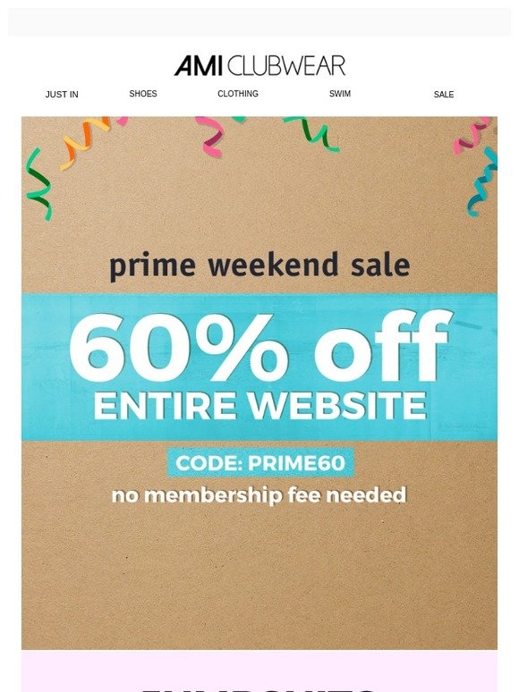 AMI Clubwear: The Prime Weekend Sale Because You Asked For It Take 60% ...