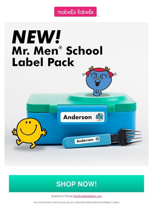 Mabel's Labels: ☀️ Shop our NEW Mr. Men & Little Miss Labels! ☀️ | Milled
