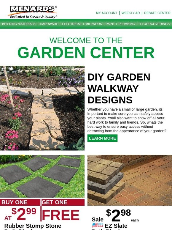 Menards: DIY Garden Walkway Designs | Milled