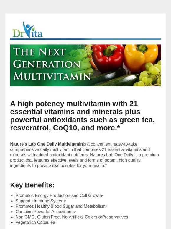DrVita: One Daily Multivitamin is back | Milled