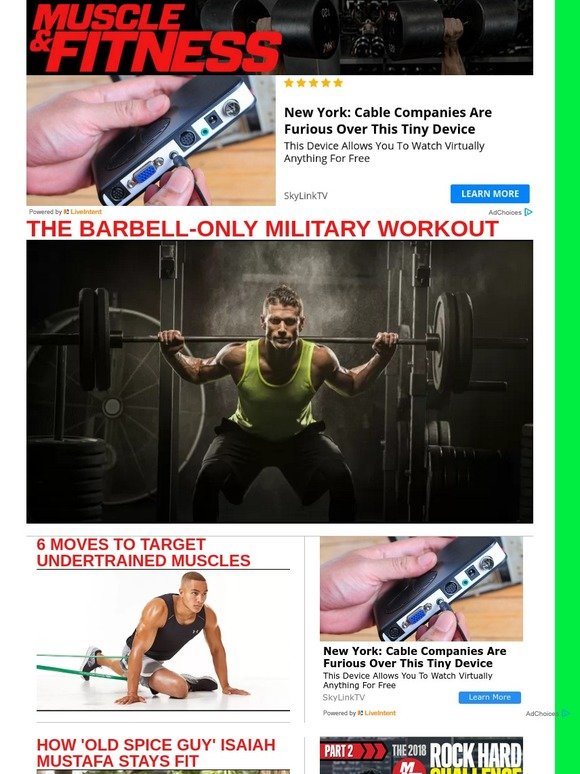 Muscle and Fitness: The Barbell-Only Military Workout | Milled