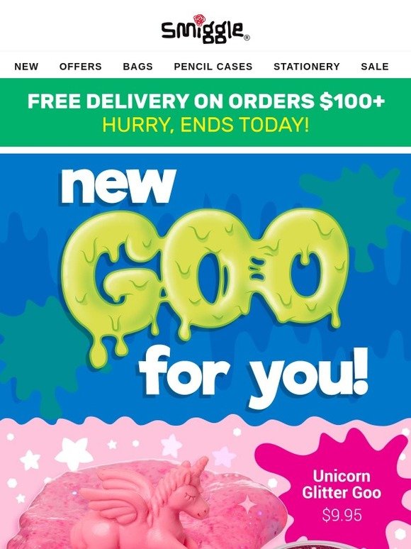 Smiggle: It’s slime time! Get new goo & free delivery on orders $100 ...