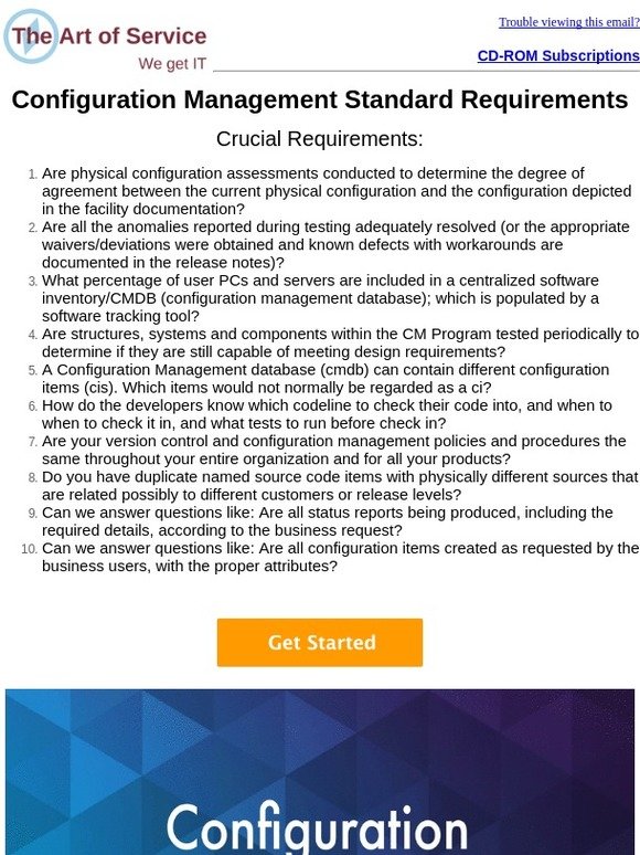 The Art of Service: Configuration Management Standard Requirements ...