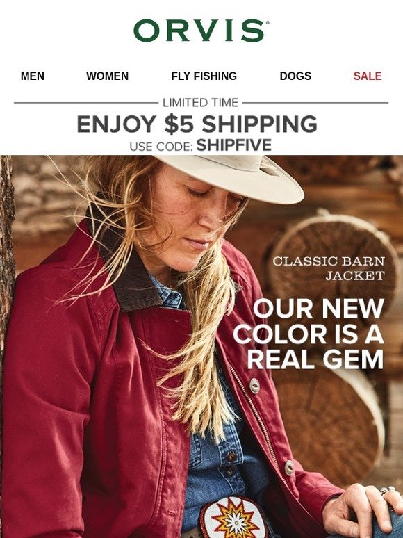 Orvis: New color! Discover our Classic Barn Jacket in garnet. | Milled