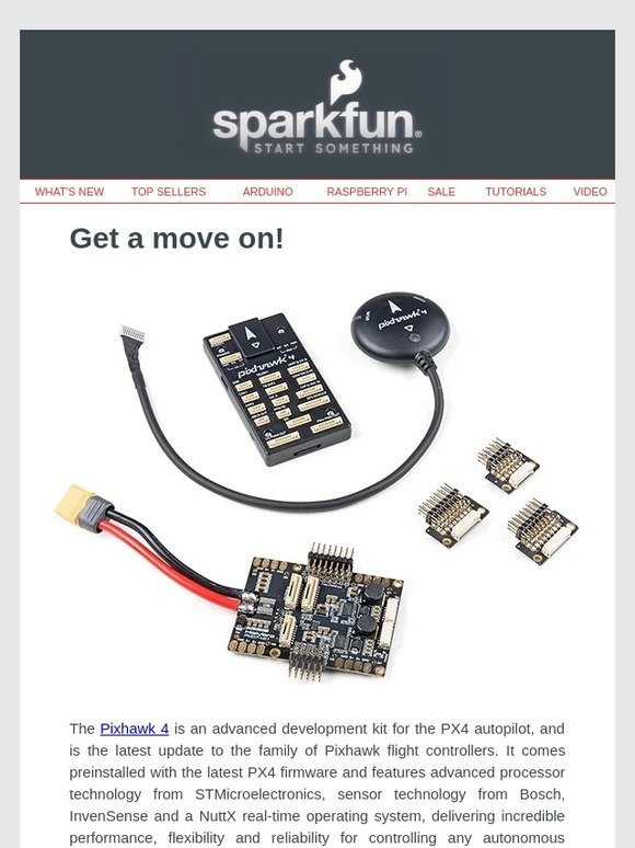 SparkFun: Roll out with Pixhawk and the Arduino Engineering Kit | Milled