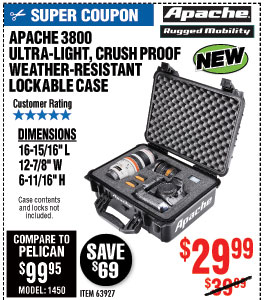 Harbor Freight: NEW PRODUCT ALERT: Apache Ultra-Light, Crush Proof ...