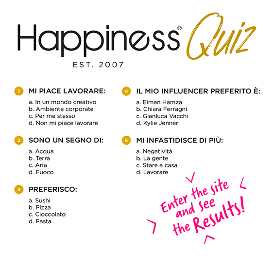 Happiness Brand: Happiness Quiz! | Milled