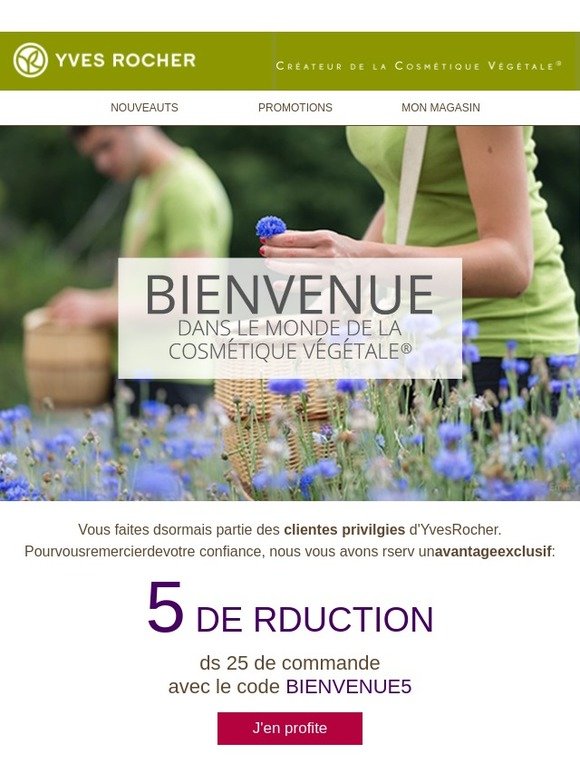Yves Rocher: Avez-vous déjà profité de vos avantages de bienvenue ... Yves Rocher: Avez-vous déjà profité de vos avantages de bienvenue ...