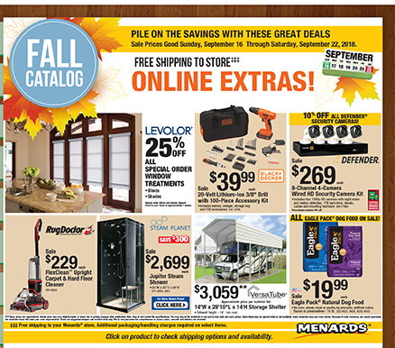 Menards: Fall Catalog: Save With These Online Extras | Milled