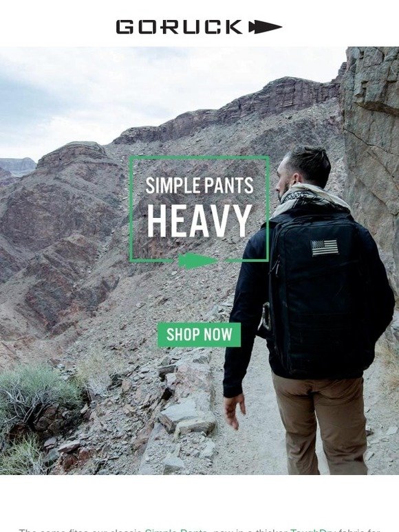 GORUCK: NEW Simple Pants Heavy: Ready for Any Cold Weather Rucking ...