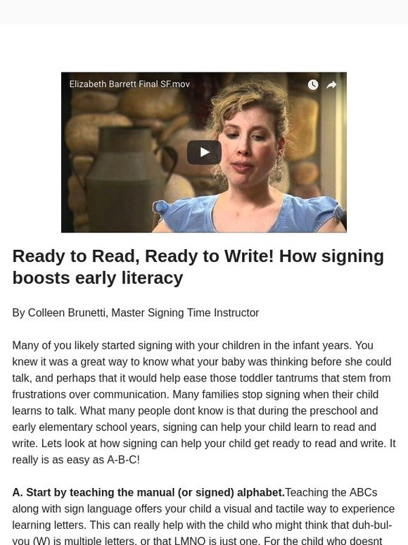 Two Little Hands: Signing Time Welcome Series #2: How signing boosts ...