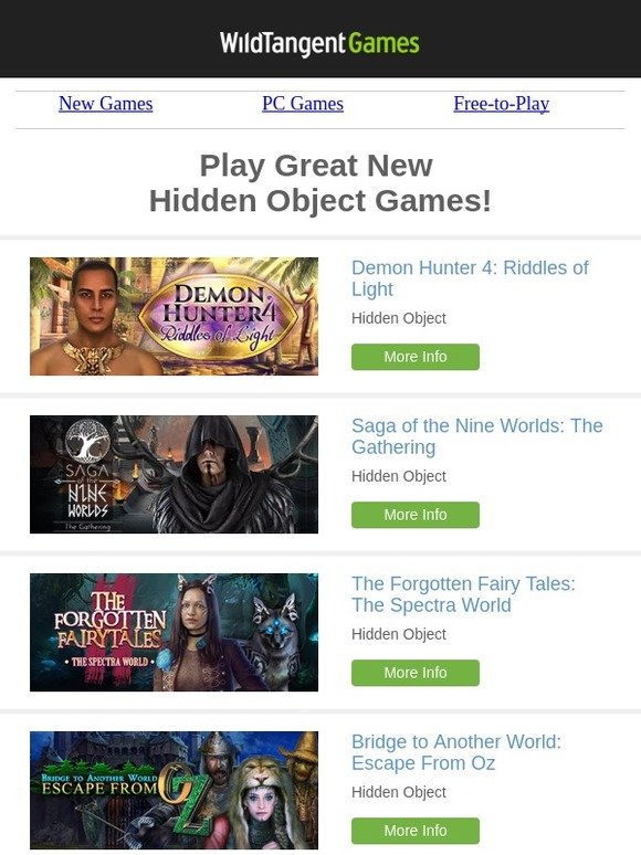 WildTangent Games: new new HIDDEN OBJECT GAMES new new | Milled