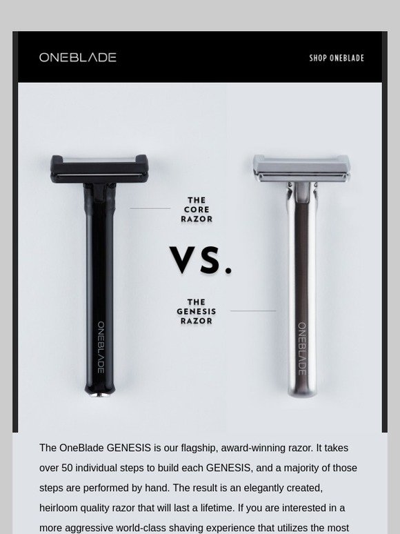 OneBlade: You Decide: CORE vs. GENESIS | Milled