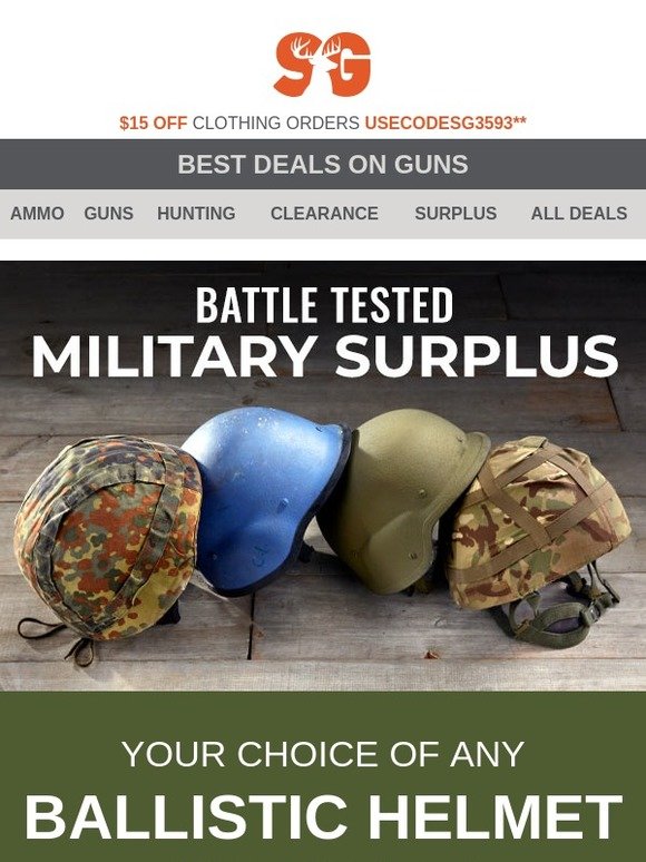 Sportsman's Guide: Save up to $60 on Military Surplus Ballistic Helmets ...