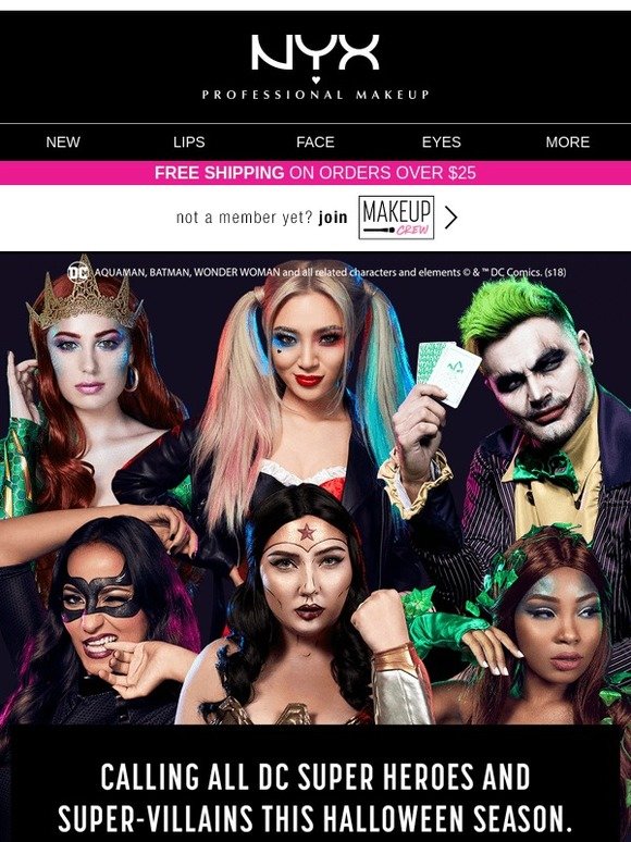 NYX Cosmetics: Superhero or villain—what's your look?🎃💄 | Milled