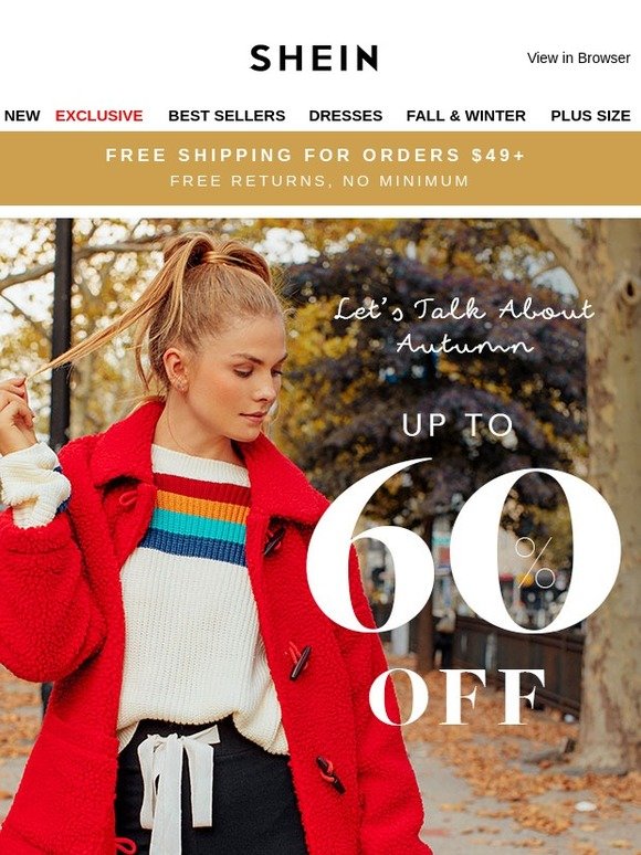 SHEIN: NEW season, NEW trends! Up To 60% Off! | Milled