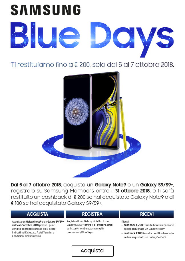 Euronics: Samsung Blue Days da Euronics, scopri la promozione! | Milled