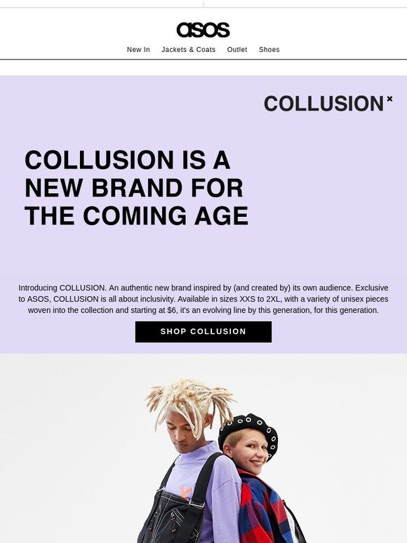 ASOS: New brand exclusive: COLLUSION | Milled