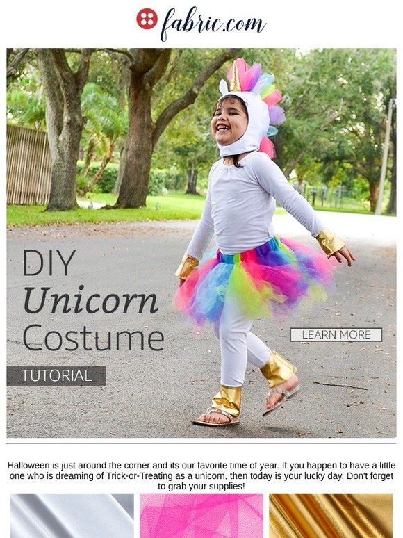 Fabric: Rainbow Unicorn Costume Tutorial & FREE Pattern | Milled
