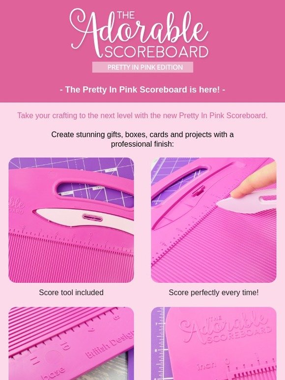 Hunkydory Crafts: Make fabulous creations with our new Pink Scoreboard ...