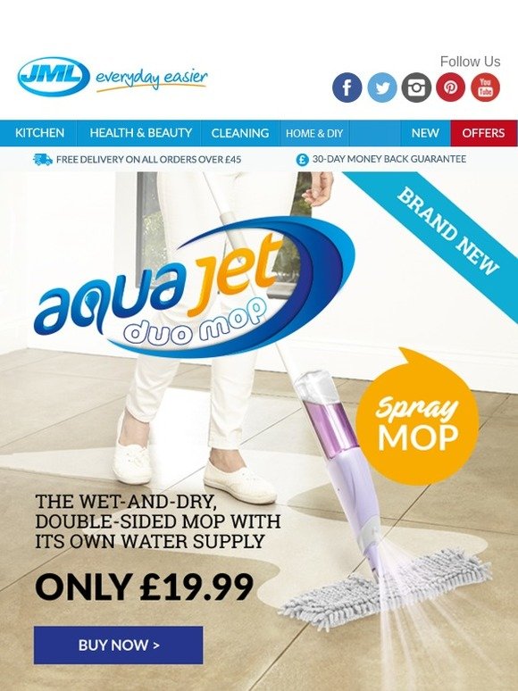 JML: The wet-and-dry, double sided mop with its own water supply! | Milled