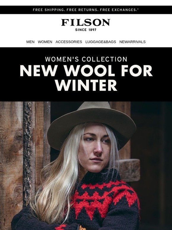 Filson: New Women’s Cardigans & Scarves | Milled