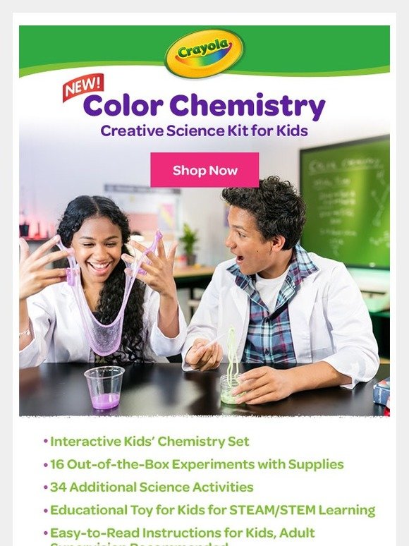 Crayola: 🆕Colorful Science Kit for Kids! | Milled
