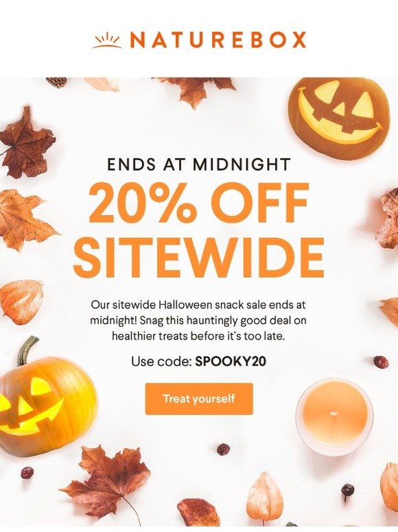 NatureBox: Last day to save 20% on Halloween snacks! | Milled