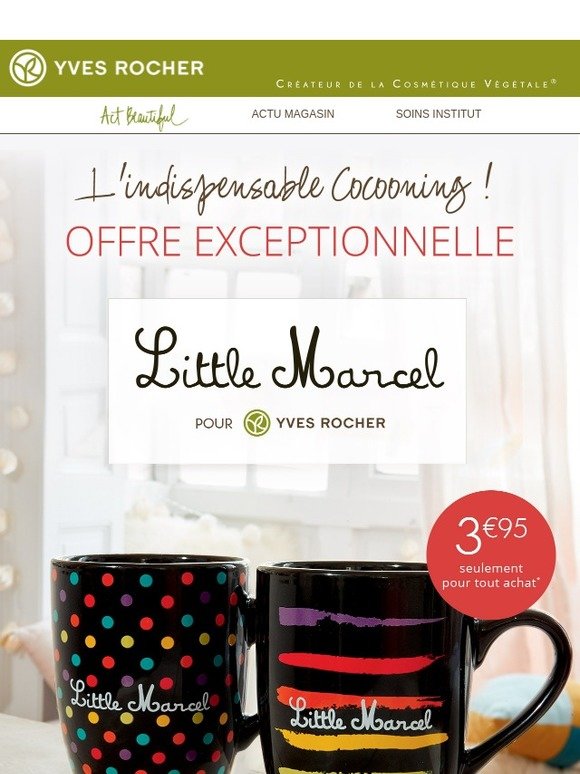 Yves Rocher: L'indispensable cocooning : les 2 Mugs Little Marcel ☕ ...