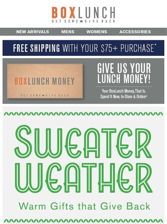 BoxLunch: Sweater weather, exclusive to BoxLunch. | Milled