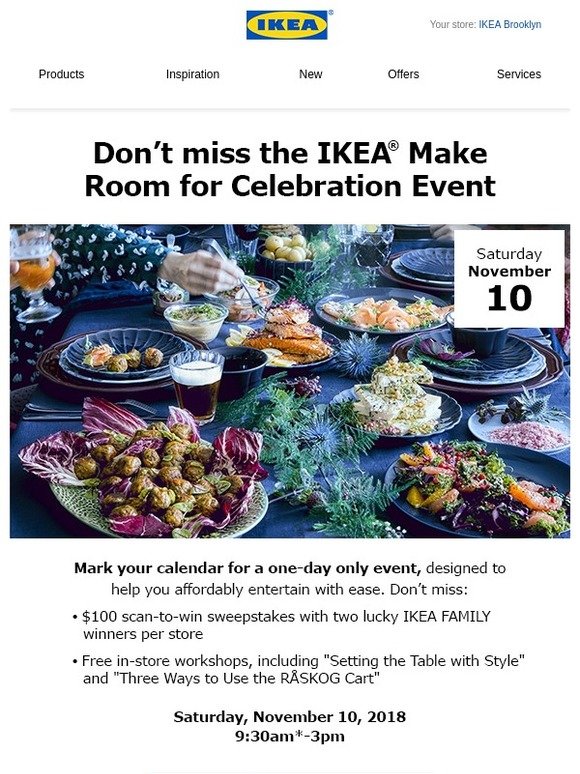 IKEA: -the IKEA Make Room for Celebration Event is almost here! | Milled