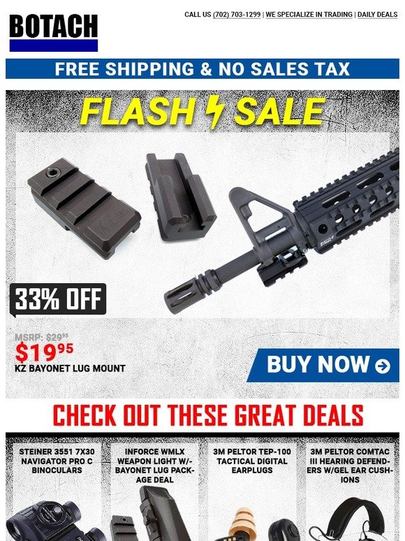 Botach Tactical: Flash Sale - Our Top Selling Mount, KZ Bayonet Lug ...