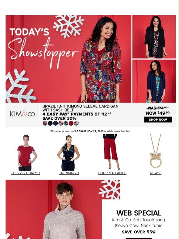 The Shopping Channel: Today's Showstopper™ - Kim & Co. | Milled