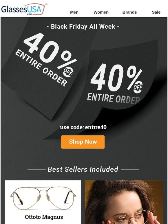 GlassesUSA: 📬 It's true! You made the list for a promo code | Milled