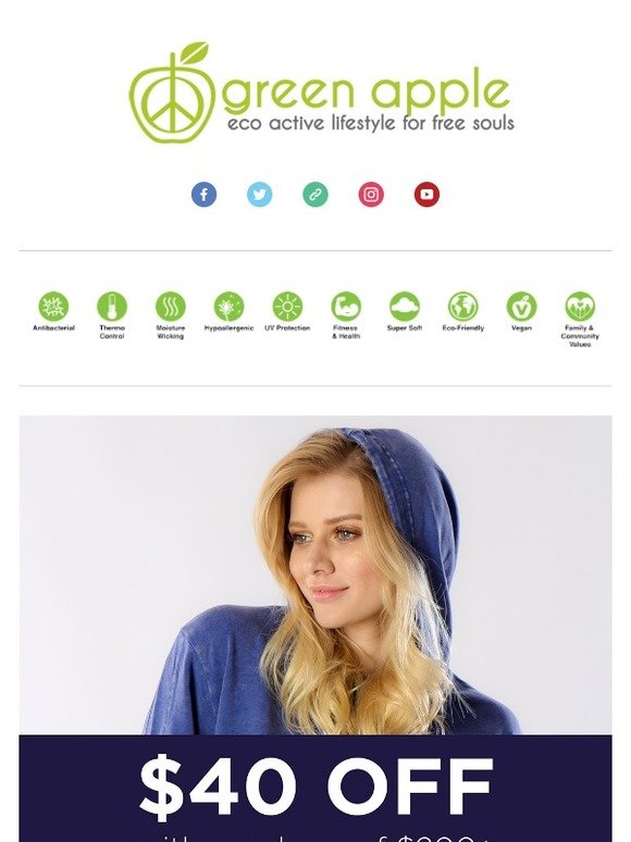 Green Apple Active: $40 off $200 No Exclusions (with Code: THANKFUL) 🍃🌏 ...