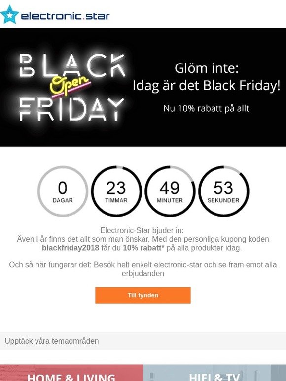 Electronic-star Italia - Audio, Hi-Fi, TV & Car Audio: 10% rabatt - Black Friday hos Electronic ...