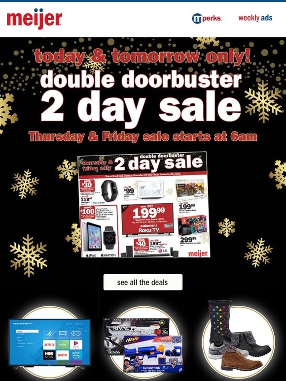 Meijer: double doorbuster 2 day sale! today & tomorrow only! | Milled