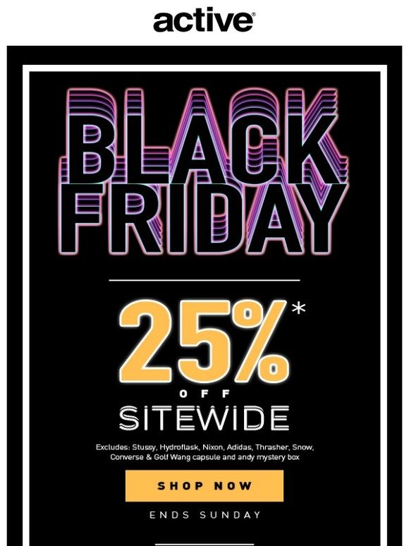 Active Ride Shop: Black Friday Deals are Up! | Milled