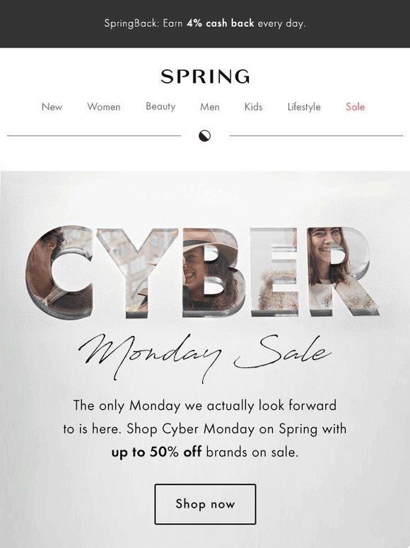 Spring: Every Cyber sale. One email. Up to 50% off! | Milled
