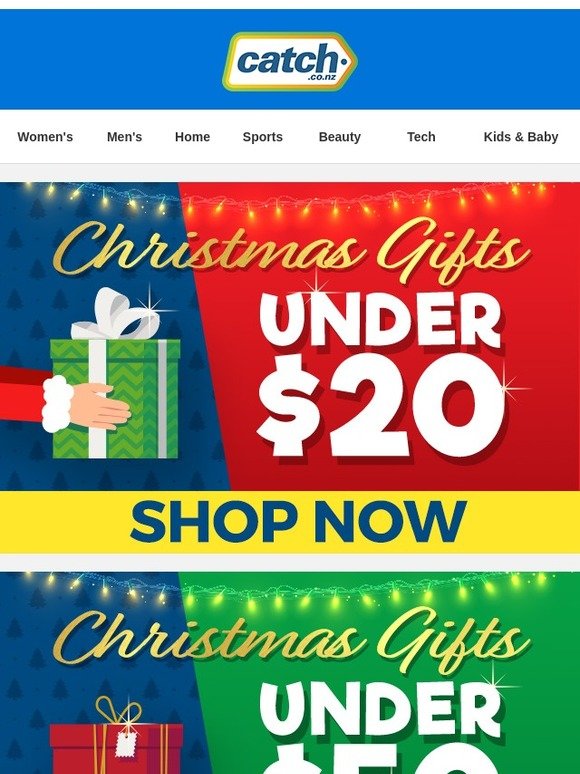 Catch: Christmas Gifts For Any Budget: $20, $50, $100 + For Big ...