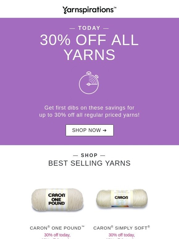 Yarnspirations: ⏱️ 30% off all yarn starts NOW ⏱️ | Milled
