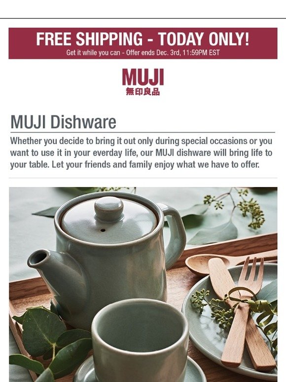 MUJI: Brighten up your dining table with MUJI Dishware. | Milled