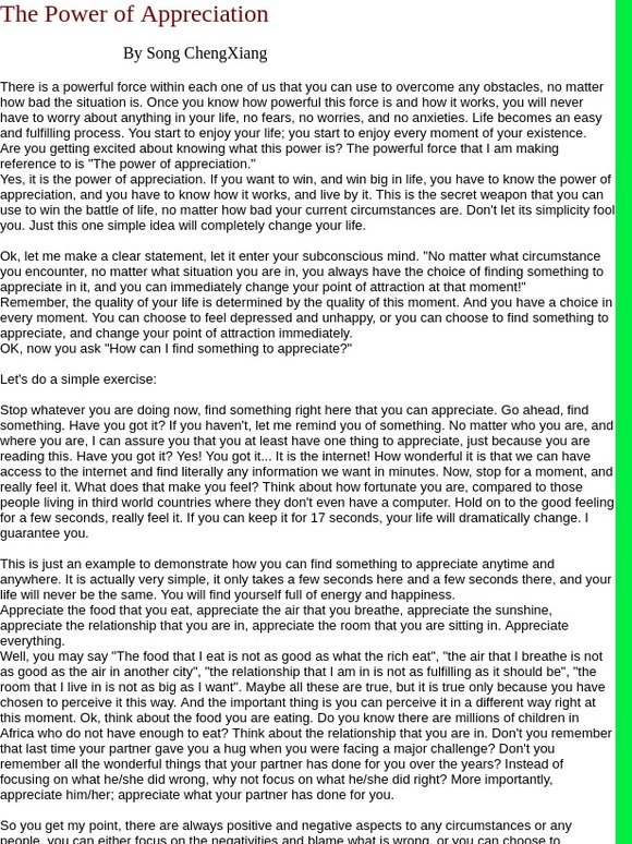 MindMaster: The Power of Appreciation | Milled