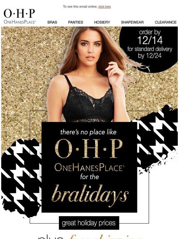 Hanes: Happy Bralidays! Bras as low as $14.99 + All Orders Ship FREE ...