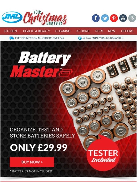 JML: Organise, test & store batteries safely with Battery Master! | Milled