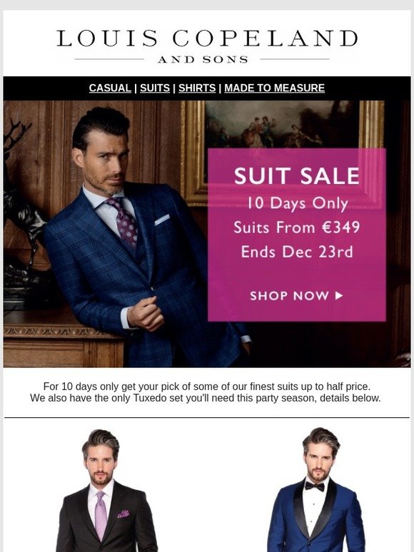 Louis Copeland: Suit Sale & Tuxedo Offer Start Now 🤵 | Milled