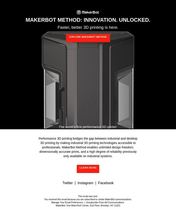 MakerBot: Welcome to performance 3D printing. | Milled